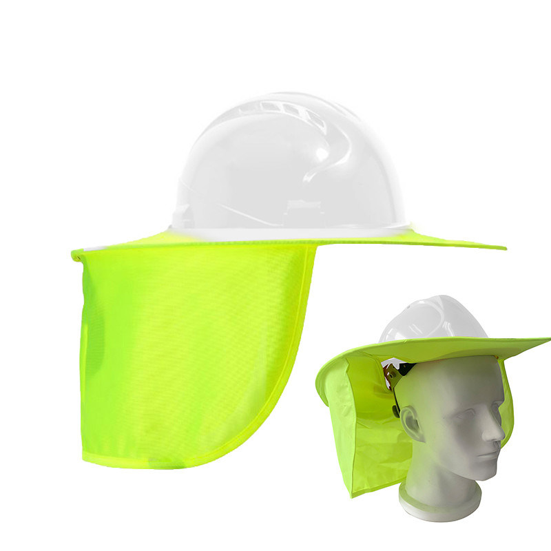 Lime and Orange High Visibility Sun Protection Helmet Curtain for ...